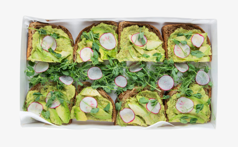 Avocado toast platter | Prêt à Table